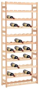 vidaXL Stojan na víno na 77 lahví borové dřevo
