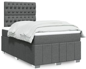 Box spring postel s matrací tmavě šedá 120x200 cm textil 3291643