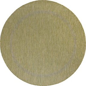 Ayyildiz, Kusový koberec Relax 4311 Green kruh, 200x200 (průměr) kruh, zelená, chodba / předsíň