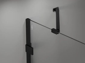 Mexen Lunar sprchové dveře otočné levé 85 cm, transparentní, černé - 834-085-000-70-00-L