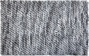 LineaDue PUNTO - Koupelnová předložka stříbrná šedá Rozměr: 60x100 cm
