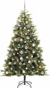 Umělý sklopný vánoční stromeček s kužely Zelená 180 cm 3395091