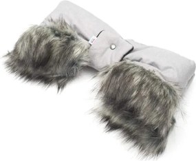 Rukávník na kočárek 2v1 New Baby s kožešinkou grey