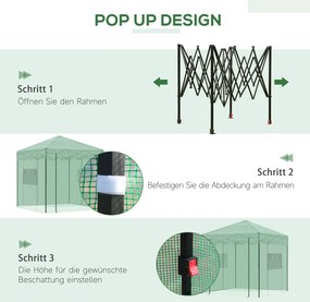 Gewächshaus Treibhaus Tomatenhaus Frühbeet mit Tür und Fenster zum Aufrollen PE Stahl Dunkelgrün 238 x 178 x 240 cm