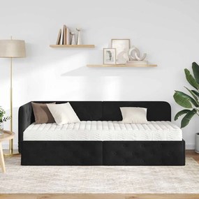 Rohový rám postele Černý 80 x 200 cm samet 3394067