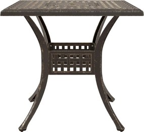 vidaXL Sada zahradního stolu 5 pcs Bronzová Odlévaný hliník [3334728]