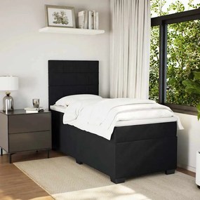 Box spring postel s matrací černá 80 x 200 cm samet 3293064