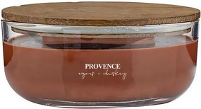 Svíčka WOODEN s dřevěným knotem, Doutníky a whisky 240 g