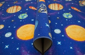 Dětský metážový koberec Galaxy planety, rakety