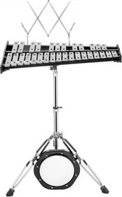 30 Note Glockenspiel xylofonový zvonek s paličkami, stojanem a cvičnou podložkou