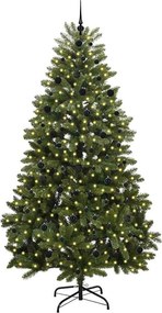 Umělý vánoční stromeček 240 cm 300 LED Teplá bílá PVC a ocel 3395704