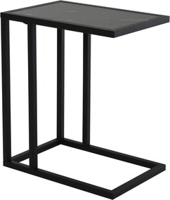 HOMCOM Odkládací stolek, konferenční stolek s mramorovým vzhledem, konferenční stolek s kovovým rámem, do obývacího pokoje, ložnice, 45 x 30 x 51,5 c…