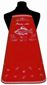 Forbyt kuchyňská zástěra PETRŮV ZDAR, červená, 63x80cm