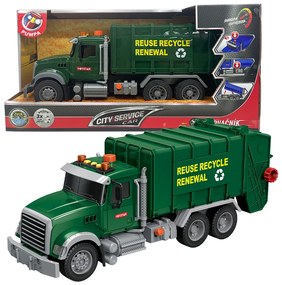 CITY SERVICE CAR - 1:14 Popelářské auto zelené