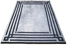 Kusový koberec pratelný TOSCANA 21533 Klasický Moderní pogumovaný šedý Rozměr: 140x200 cm