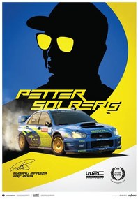 Umělecký tisk Subaru Impreza WRC 2003 - Petter Solberg, (50 x 70 cm)