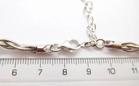 Klenoty Budín Stříbrný pletený náhrdelník (lesklý) 925/1000 42+5cm 031047900002