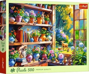 TREFL Puzzle Jarní ráno v oranžerii / 500 dílků / 48 x 34 cm