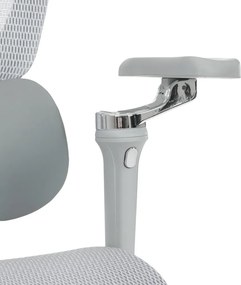 Kancelářská ergonomická židle PORTE II — síťovina, šedá