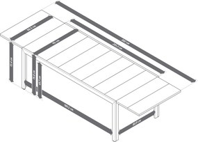 Tchibo - Rozkládací zahradní stůl se stolní deskou Duraboard - barva: černá