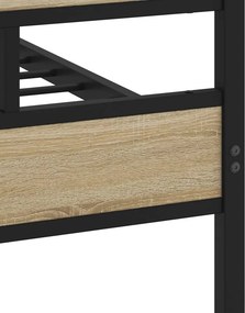 Kovový rám postele bez matrace dub sonoma 200 x 200 cm 3308475