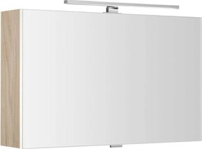 Sapho Cloe - Zrcadlová skříňka s LED osvětlením 80x50x18 cm, jilm bardini CE080-0013