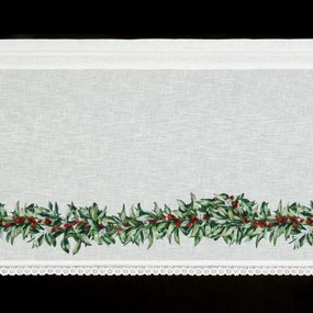 KRÁTKÁ VÁNOČNÍ ZÁCLONA NA PÁSCE XMAS8 150X60 CM VZOROVANÁ