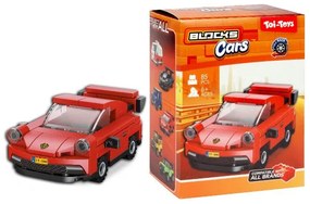 Stavebnice Blocks Cars - auta plast na zpětné natažení mix druhů v krabičce 10x13x6cm Barva: Oranžová