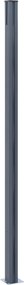 Plotové sloupky tmavě šedé 2 ks 185 cm hliník 148986