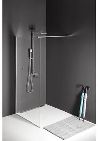 Polysan Modular Shower Pevná zástěna 90 cm s otvory pro polici, chrom MS1-90-D