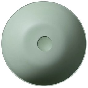 Sapho Sapho, FORMIGO betonové umyvadlo na desku, průměr 39cm, zelená mat, FG323