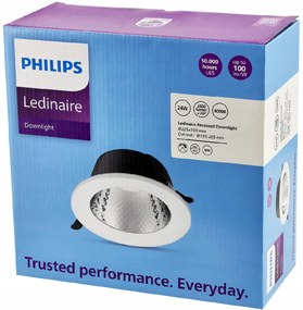 PHILIPS LED bodové světlo kulaté zapuštěné - 24W - 2400lm - 4000K - černé