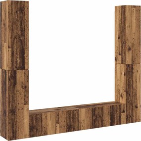 Nástěnné TV skříňky 6 ks Old Wood kompozitní 3328985