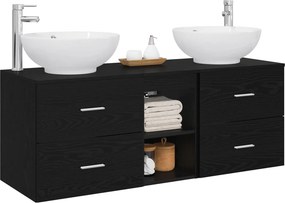 Sada koupelnového nábytku 3 ks Černá 49,5 x 44,5 x 65 cm 3405900