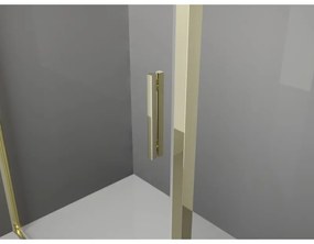 Mexen Exo, posuvný sprchový kout 160 x 100 cm, čiré sklo, zlatá, 8151-160-100-50-00