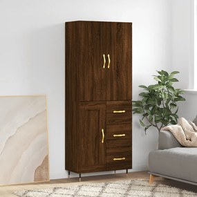 Skříň highboard hnědý dub 69,5 x 34 x 180 cm kompozitní dřevo,  3196002