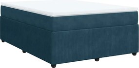 Box spring postel s matrací tmavě modrá 140x200 cm samet 3285648