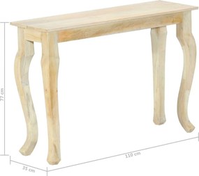 Konzolový stolek 110 x 35 x 77 cm masivní mangovníkové dřevo 282858