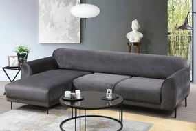 Designová sedačka Haylia 287 cm antracitová - levá