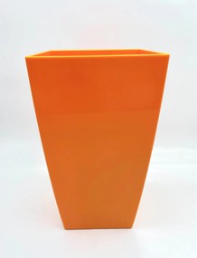 Plastový obal na květináč 35cm - oranžový