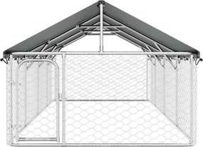 Venkovní psí kotec se střechou 400 x 200 x 150 cm 171499
