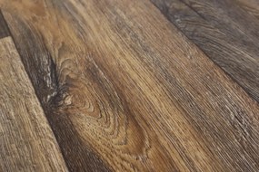 PVC podlaha - lino Toptex Cracked Oak 693D, na mieru, šíře 4m,5m, hnedá, filc, chodba / predsieň, Beauflor