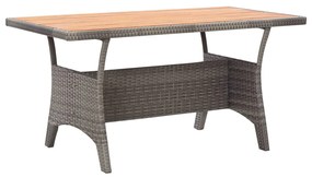 Zahradní stůl šedý 120 x 70 x 66 cm masivní akáciové dřevo,  316586