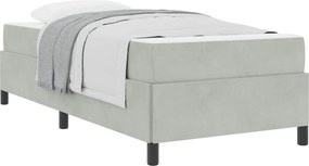 Rám postele Světle šedá 90 x 200 cm textil 3399036