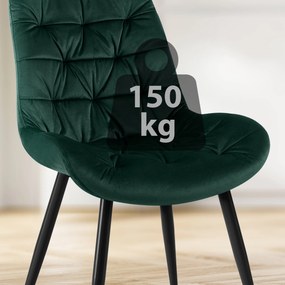 Sada 2 jídelních židlí Rossford – zelená