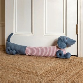 Růžová/šedá ochrana proti průvanu 17x76 cm Sausage Dog – Rex London