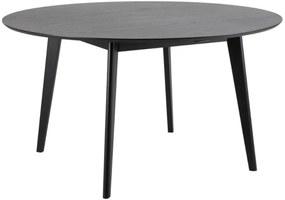 Scandi Černý dřevěný jídelní stůl Diaz 140 cm