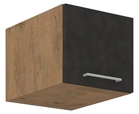 Uzavřená horní kuchyňská skříňka Woodline 40 NAGU-36 1F, Barva: dąb lancelot / dark wood