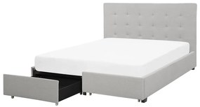 Manželská postel 140 cm ROLLA (s roštem a úl. prostorem) (světle šedá). 1007485