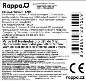 RAPPA Kreativní sada náramků se samolepkami / 2 ks / samolepky na zdob